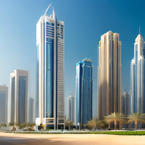 Rak building, uae flag colors