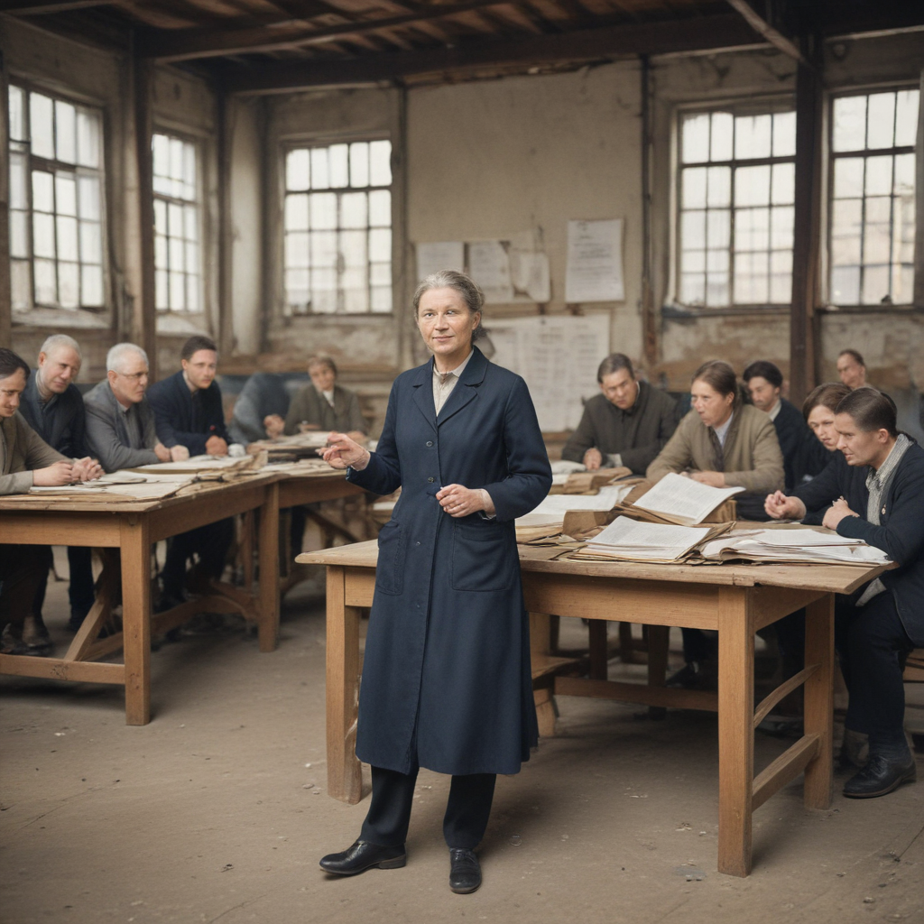Das Foto zeigt eine detaillierte Skizze der Tabakfabrik aus dem Theaterstück "Der gute Mensch ...