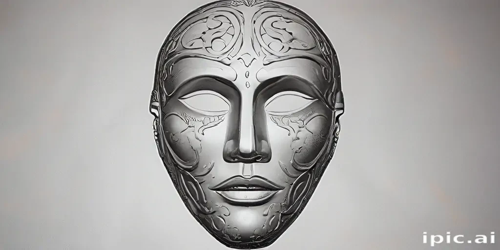 Intricately Designed Silver Mask with Elegant Patterns and Unique Features