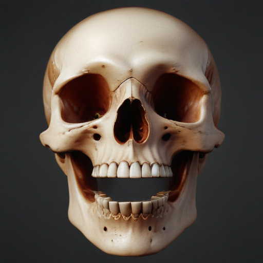 Realistic Human Skull Model Showcasing Detailed Anatomy and Structure ...