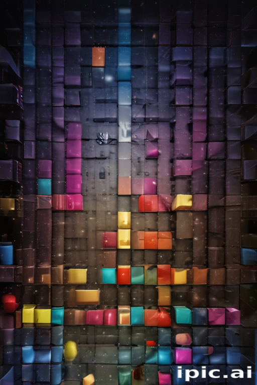 Colorful Abstract Blocks Forming a Vibrant Mosaic of Shapes and Patterns