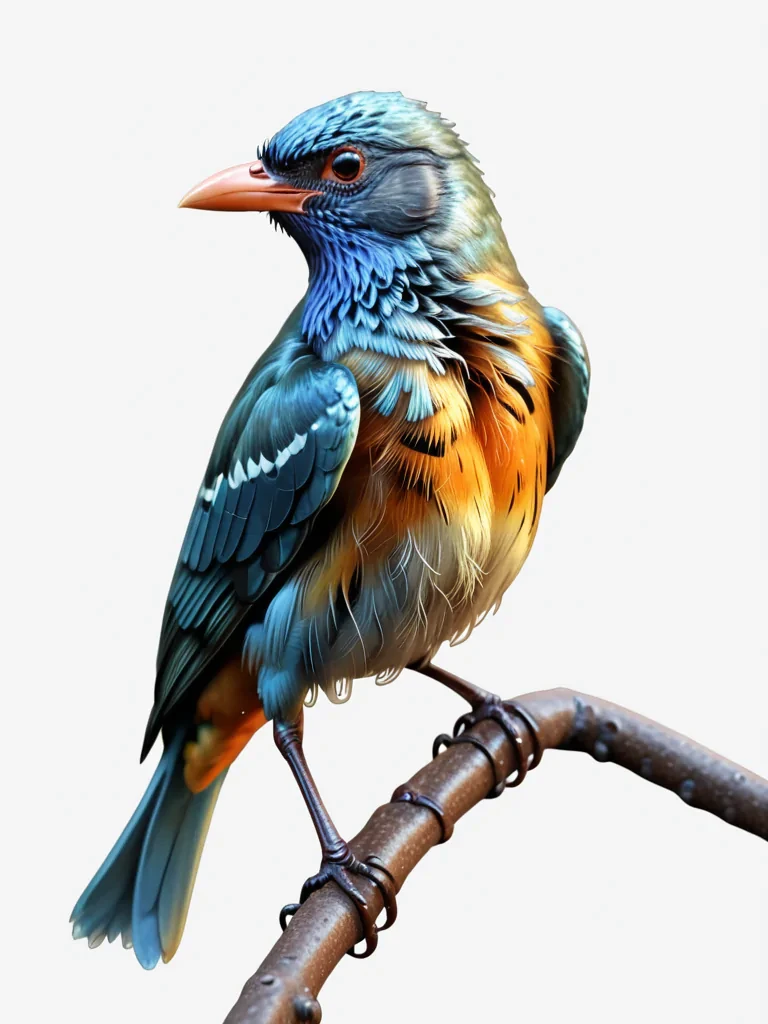 A Vibrantly Colored Bird Perched Gracefully on a Branch