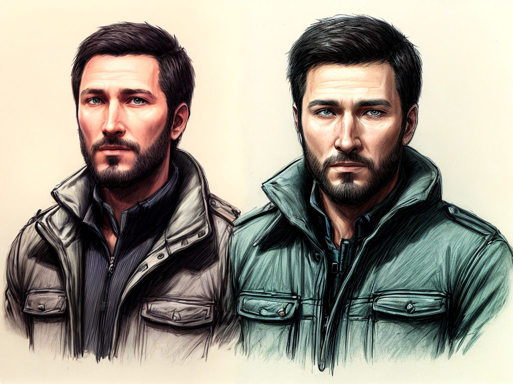 drawing of a guy from dayz