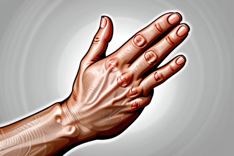 An Artistic Representation of a Human Hand in a Dynamic Pose
