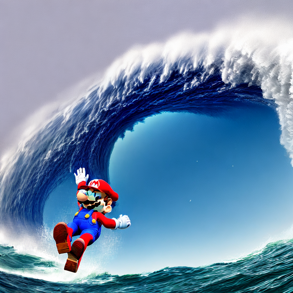 mario makes a tornado and then a caveman