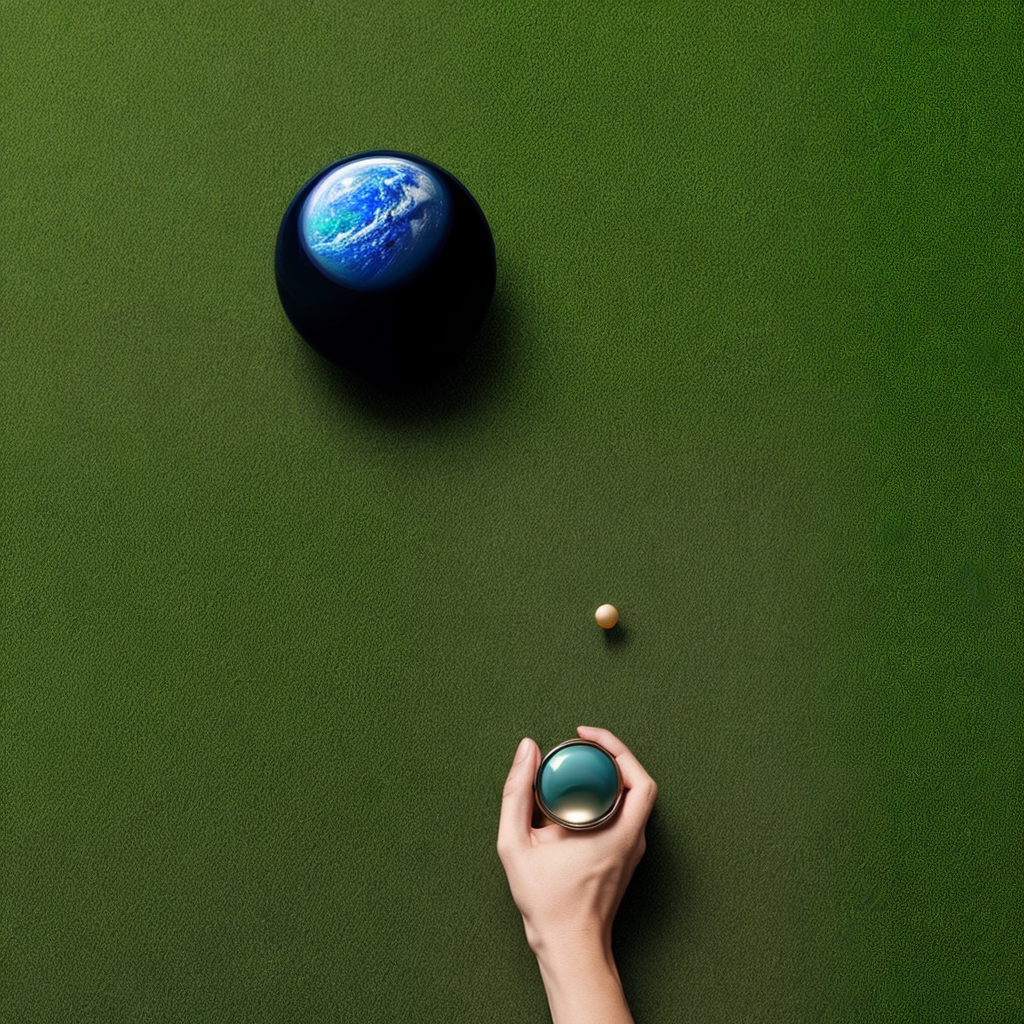 ring, gras, green, dark blue background, solar-system