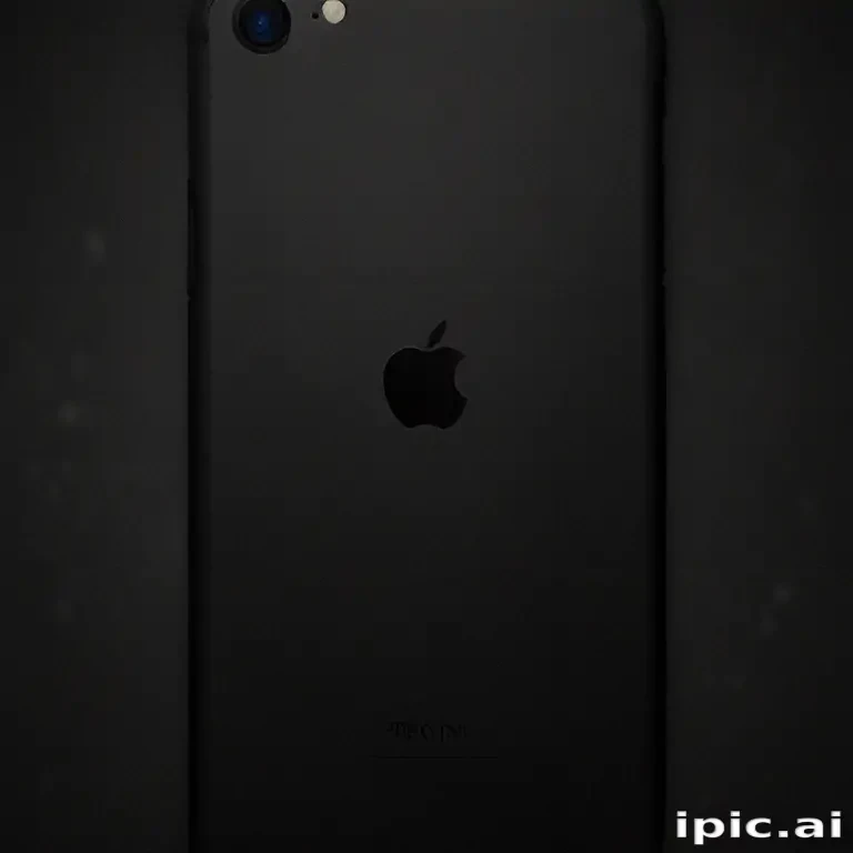 Elegant Black Apple iPhone with Minimalistic Design Against a Dark ...