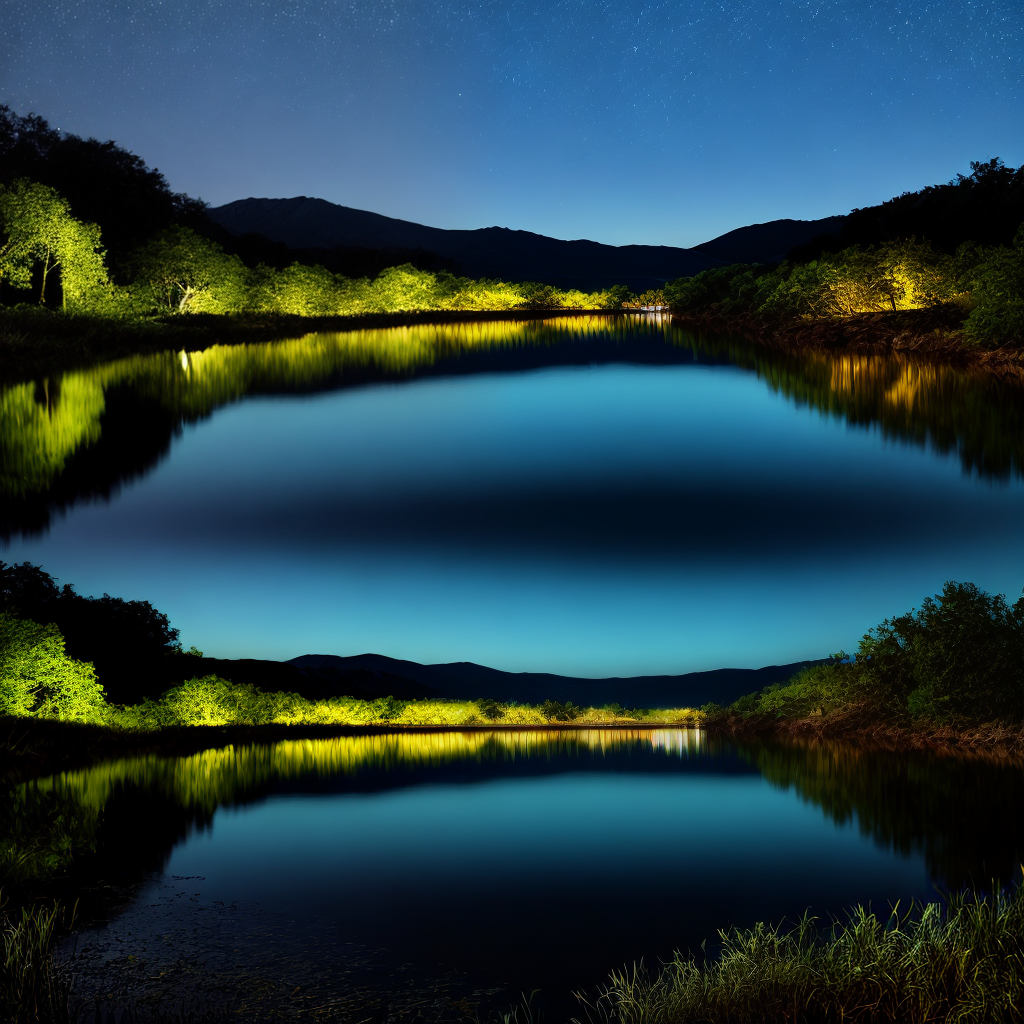 dark view of still water, night close view