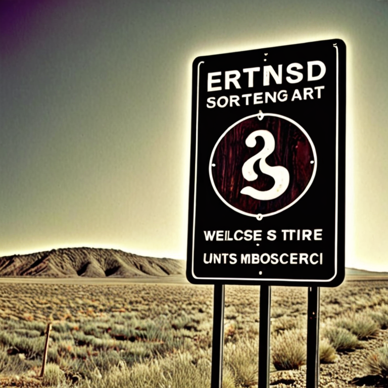 lost surreal art sign