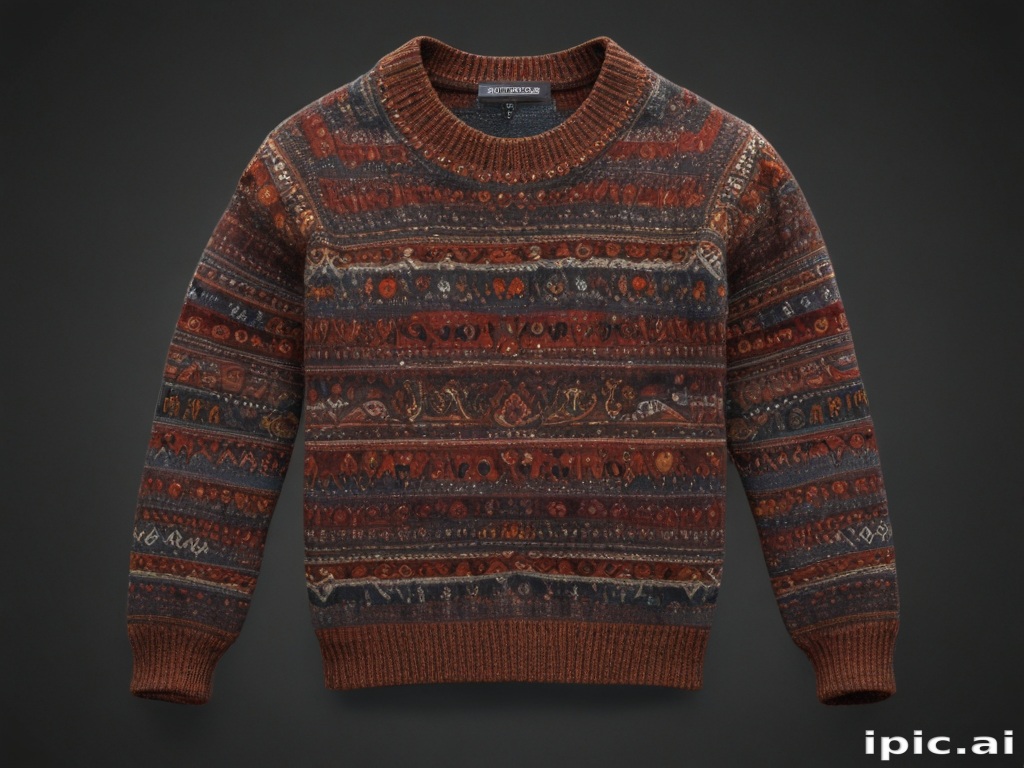 A Cozy and Colorful Knit Sweater Perfect for Autumn and Winter Wear.