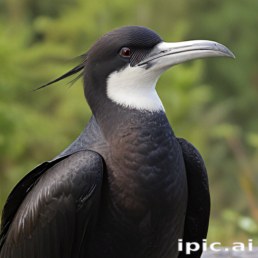 A Majestic Black Bird with Distinctive Features Posing in Nature's Beauty