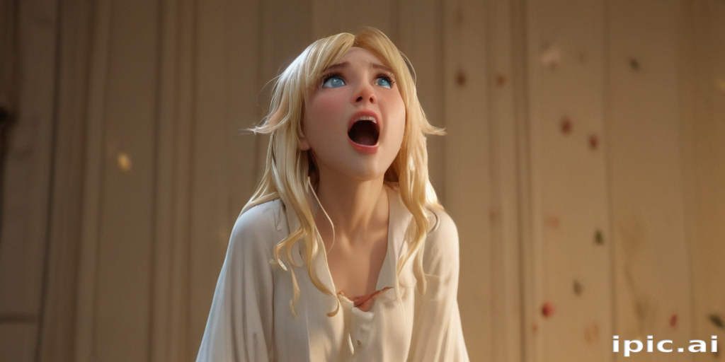 Young Girl Expressing Emotion in a Dramatic and Captivating Scene