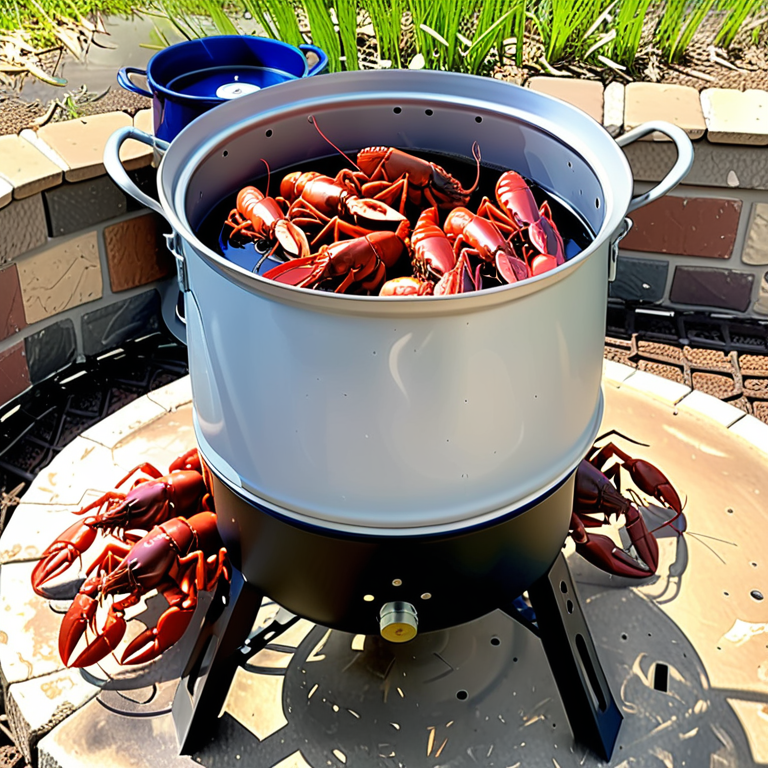 Gathering Around the Boiling Pot for a Delicious Crawfish Feast