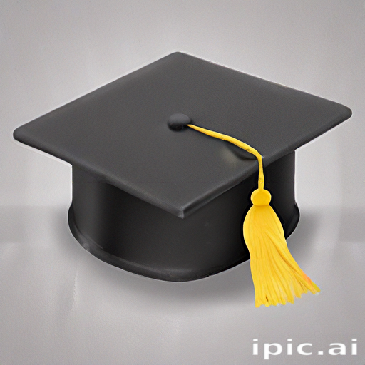 Traditional Graduation Cap with Yellow Tassel Representing Academic ...