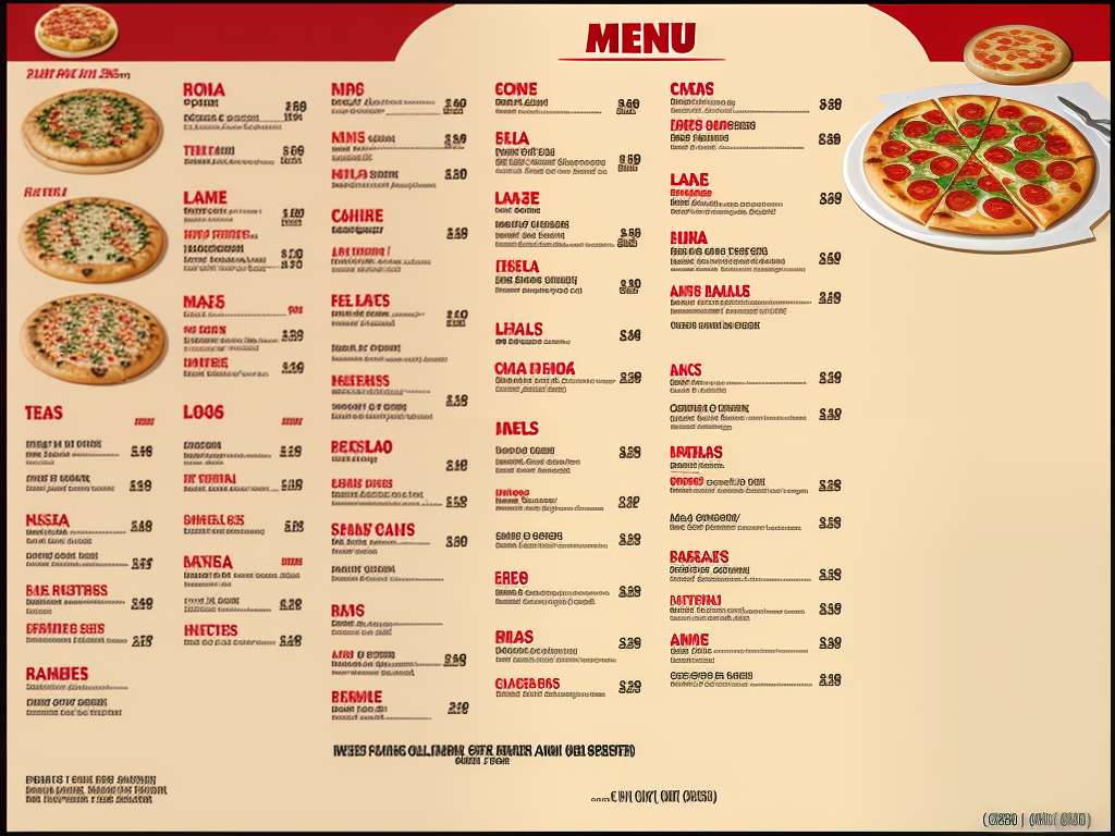 Delicious Menu Featuring Fresh Ingredients and Refreshing Juice on a Table