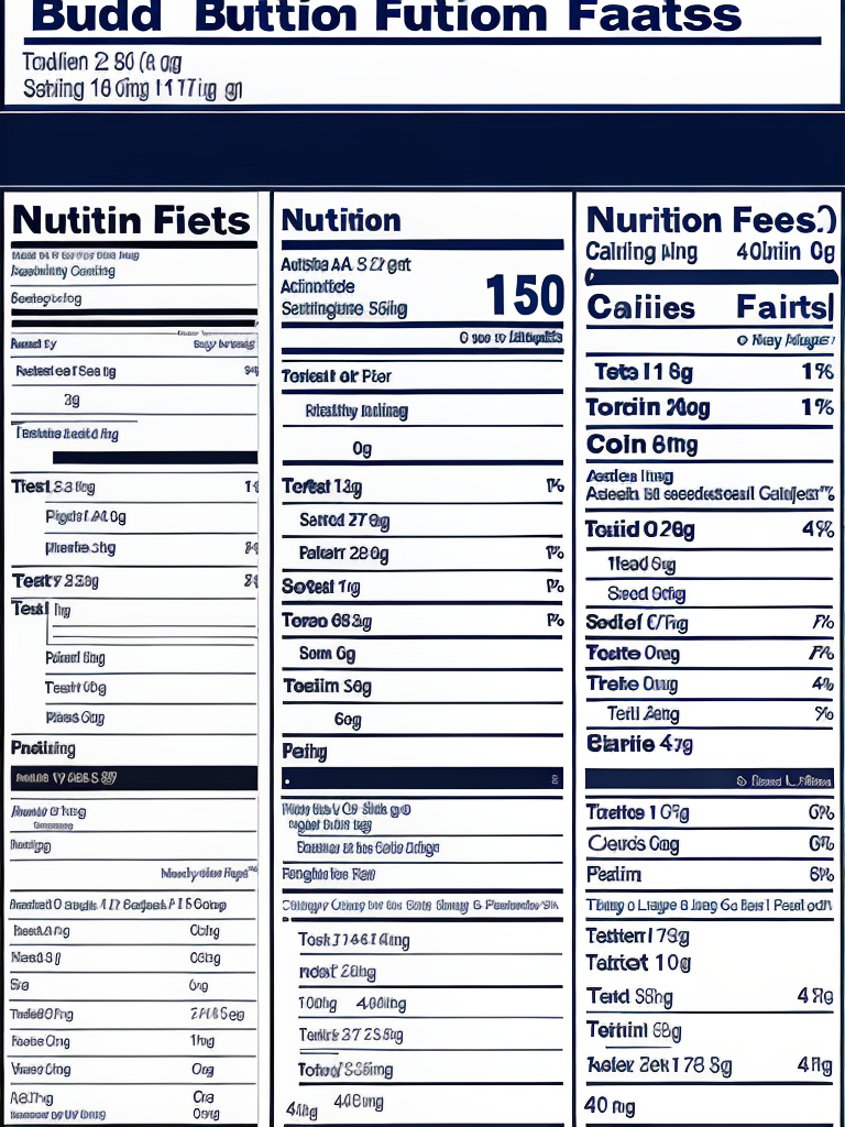Detailed Nutritional Information for Budd Button Futom Faatss Product Label