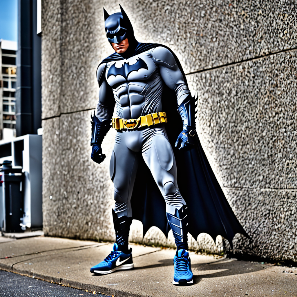 batman with Nike sneakers