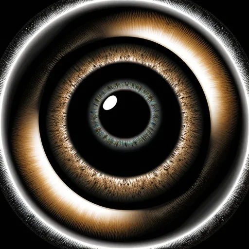 Intricate Design of a Hypnotic Eye with Vibrant Color Patterns