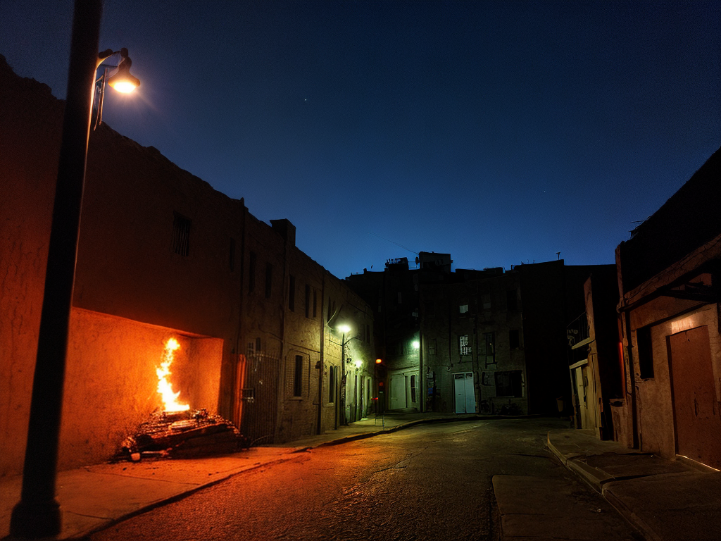heart of fire in a dark alley