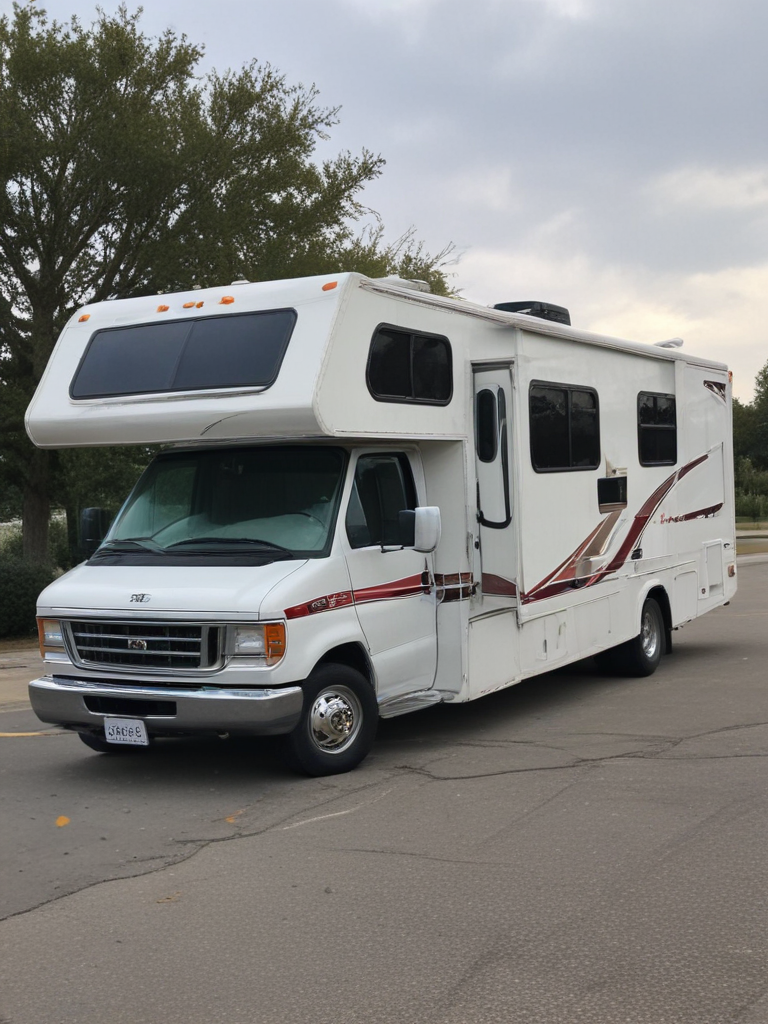 RV broken down being fixed