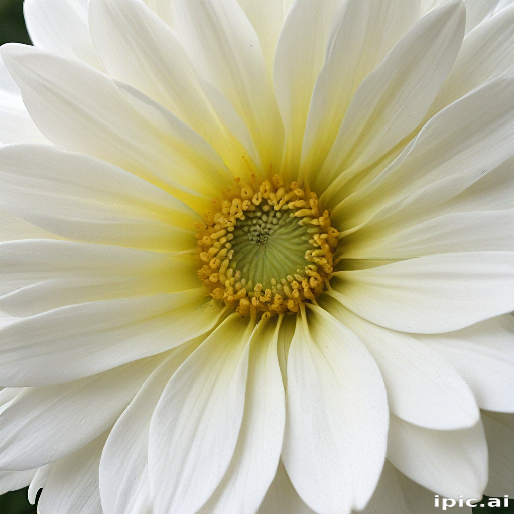 Close-Up of a Beautiful White Flower with Delicate Petals and Center