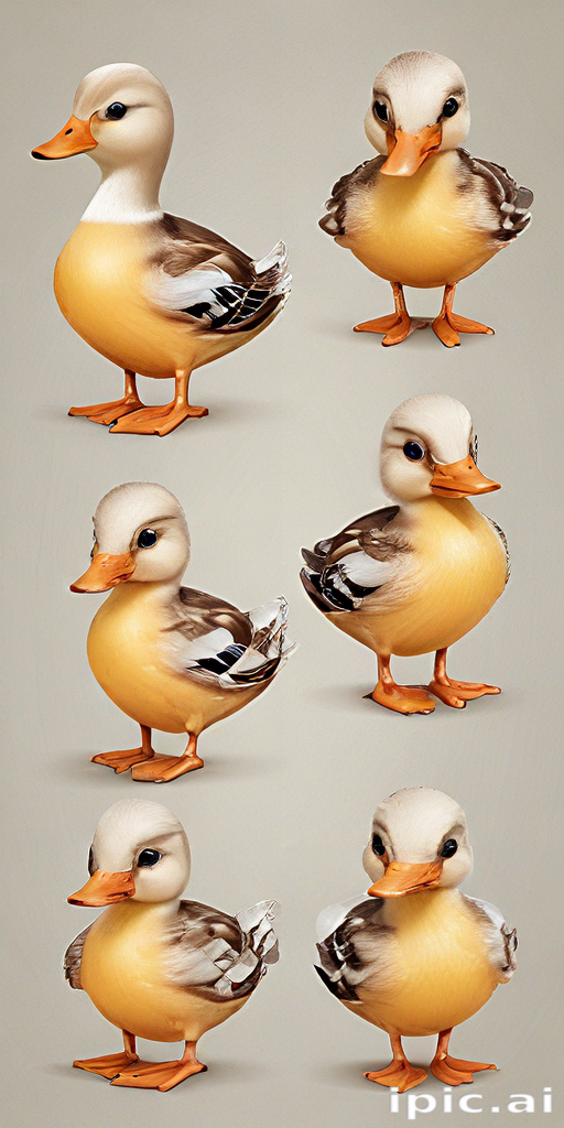 Charming Collection of Adorable Cartoon Ducks in Various Poses and ...