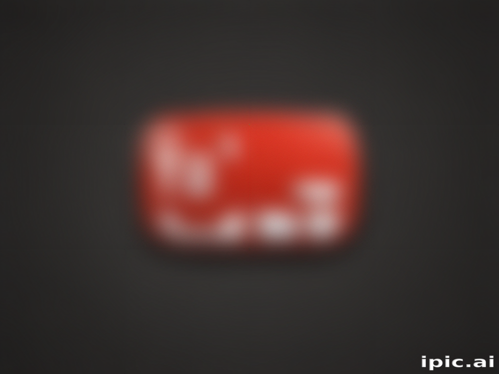 Abstract Representation of a Blurred YouTube Logo on a Dark Background