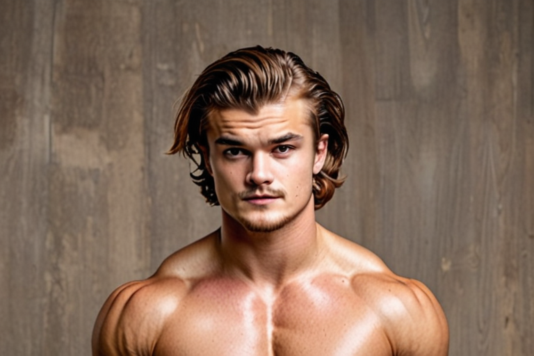 progression of joe keery growing from a superskinny hairless swimmer to ...