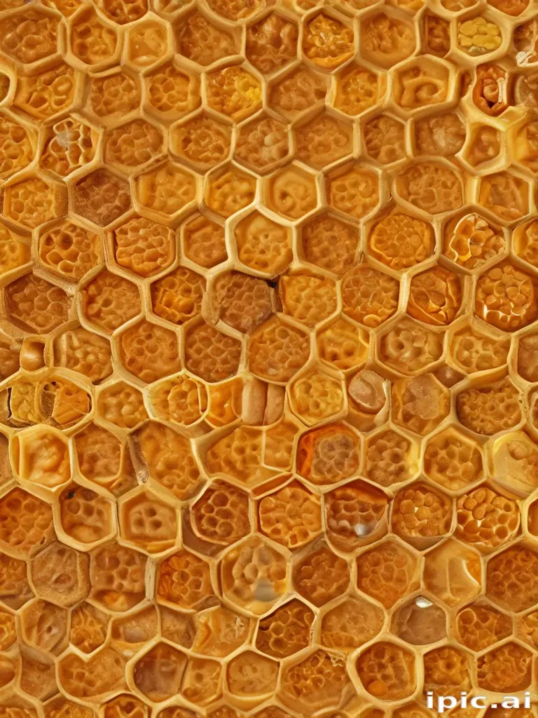 Intricate Patterns of Honeycomb Cells Showcasing Nature's Amazing ...