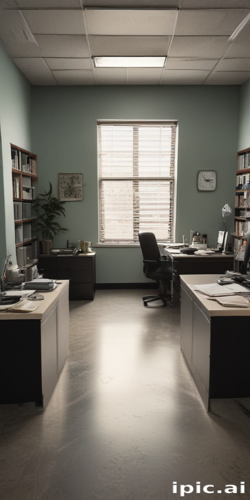 A Bright and Organized Office Space with Two Desks and Natural Light