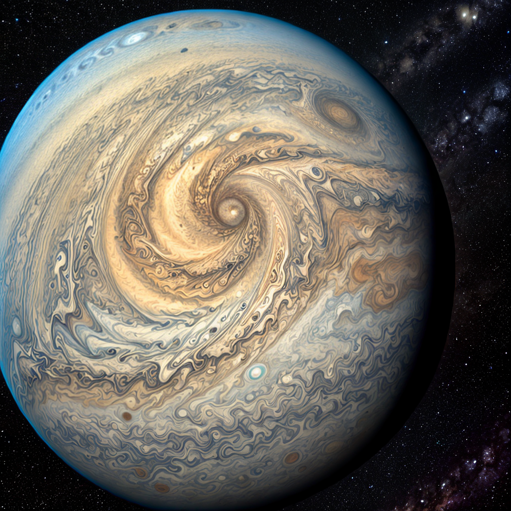Jupiter colliding with earth