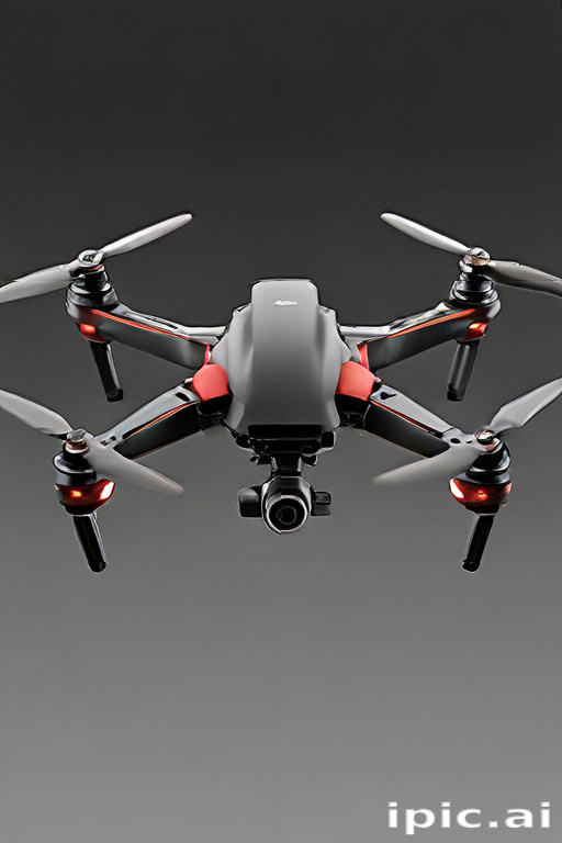 High-Tech Drone with Advanced Features and Sleek Design in Flight