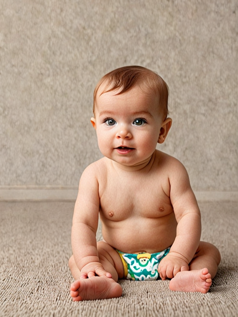 baby in pampers