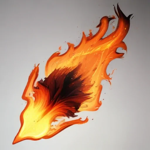 Dynamic Flame Abstract Art in Vibrant Colors Creating a Sense of Movement