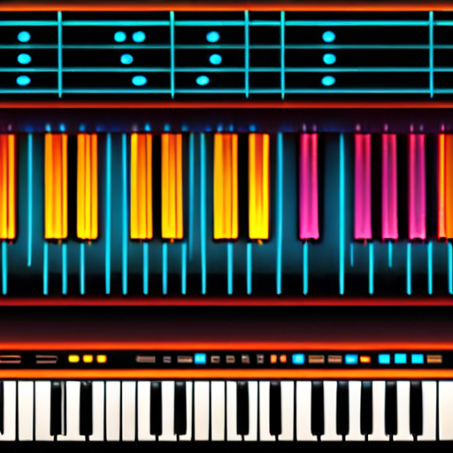 synthesizer background NEON
