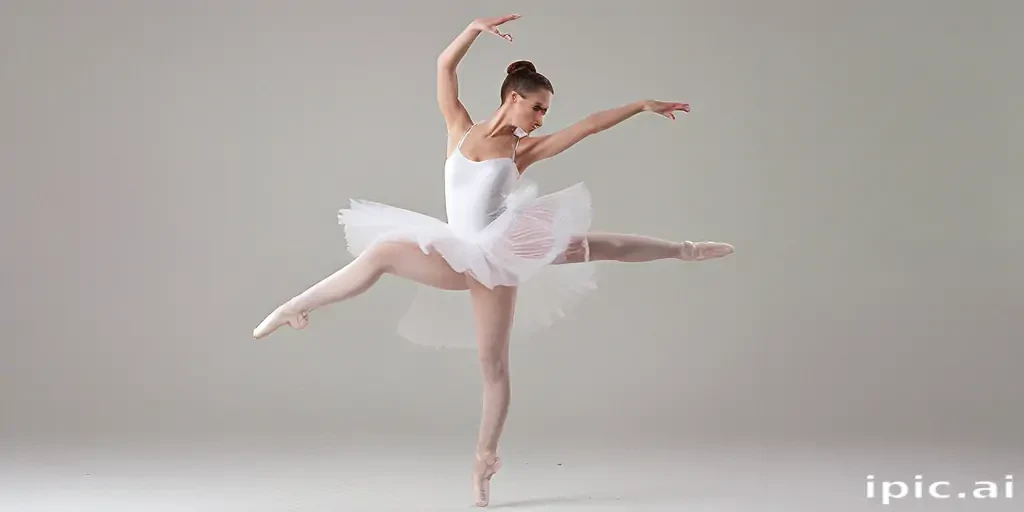A Graceful Ballerina Performs an Elegant Dance in a Stunning Tutu