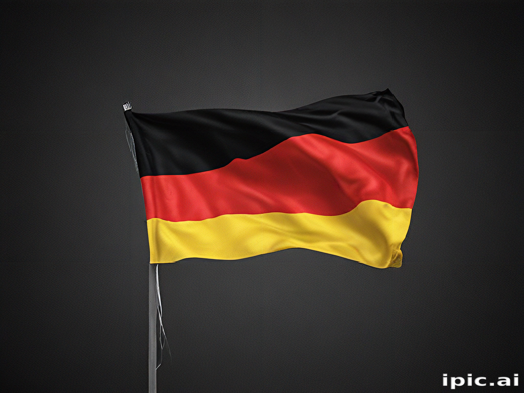 Three Horizontal Stripes of Black, Red, and Gold on German Flag