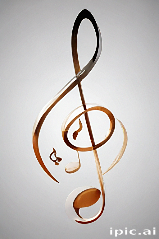 Elegant Musical Notes and Clef Design Representing the Beauty of Music