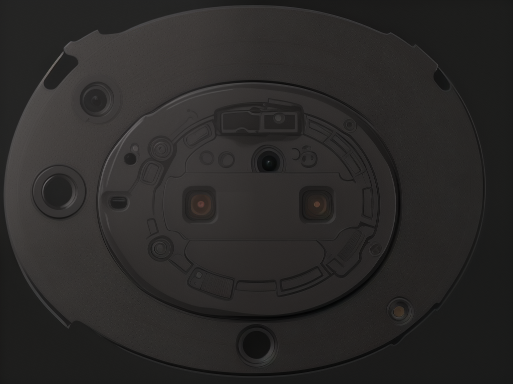 Close-Up View of a High-Tech Camera Lens and Sensors Design