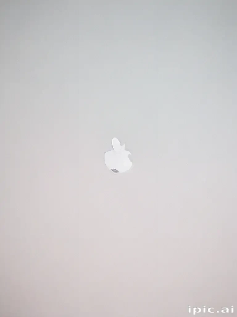 Minimalist Design Featuring a Subtle Apple Logo on a Light Background