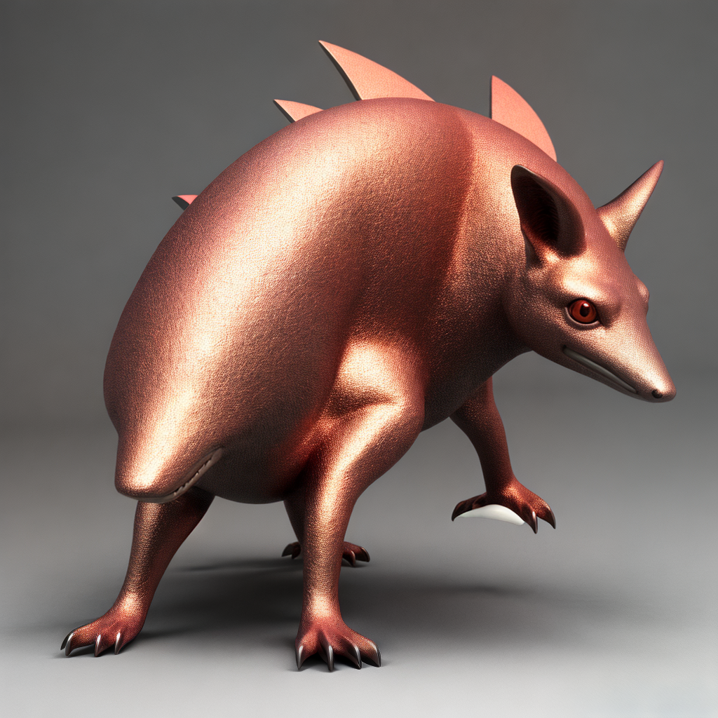 Cinematic 3d photorealistic metallic Axolotl kangaroo fox with wings ...