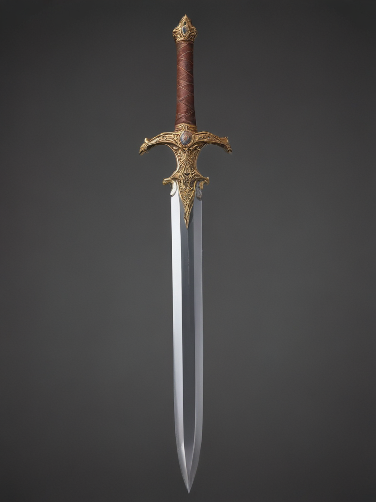 Exquisite Fantasy Sword with Intricate Design and Elegant Handle ...
