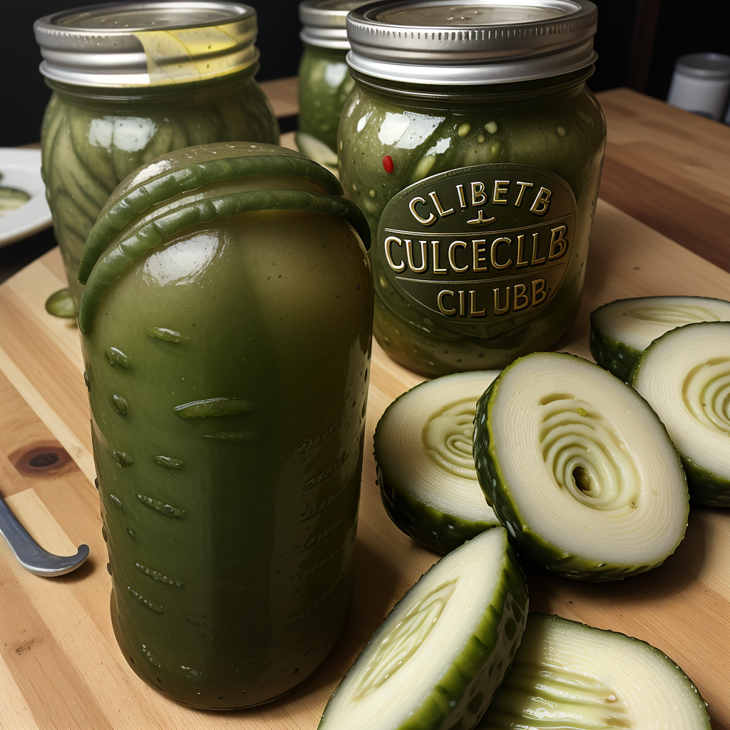 Deliciously Unique Pickles: A Close-Up of Vibrant Green Cucumbers