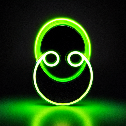 the name Zonia glowing green with a black background.