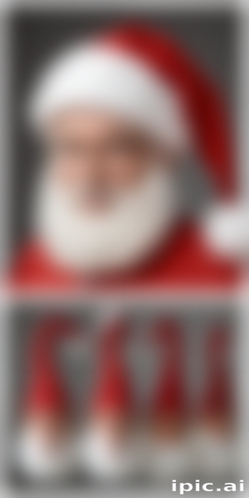 Cheerful Santa Claus with a White Beard and Iconic Red Suit