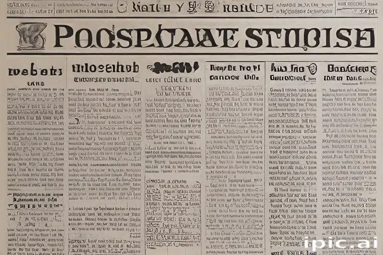 Historical Newspaper Featuring Diverse Articles and Unique Typography ...