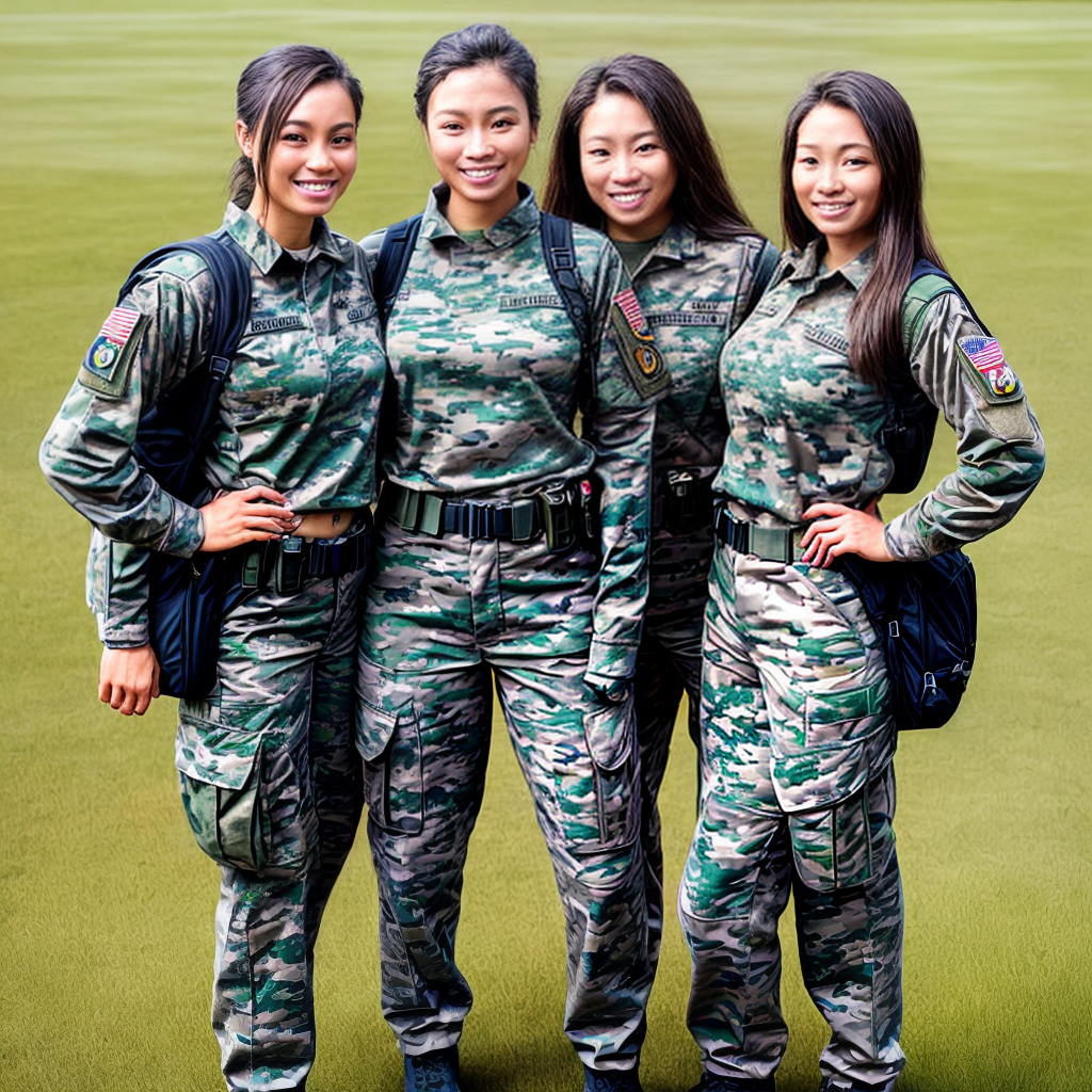 camo Army Uniform on women