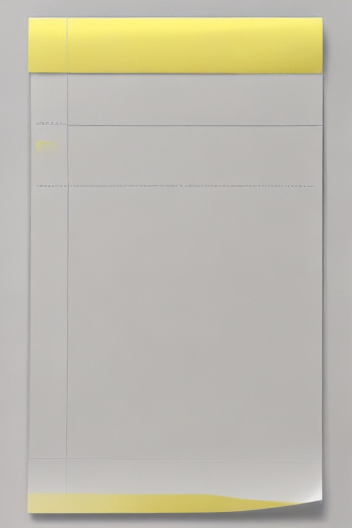 Minimalist Notepad Design Featuring a Bright Yellow Top and Clean Layout
