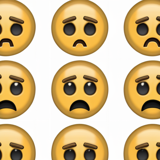 Collection of Sad Face Emojis Expressing Deep Feelings of Disappointment