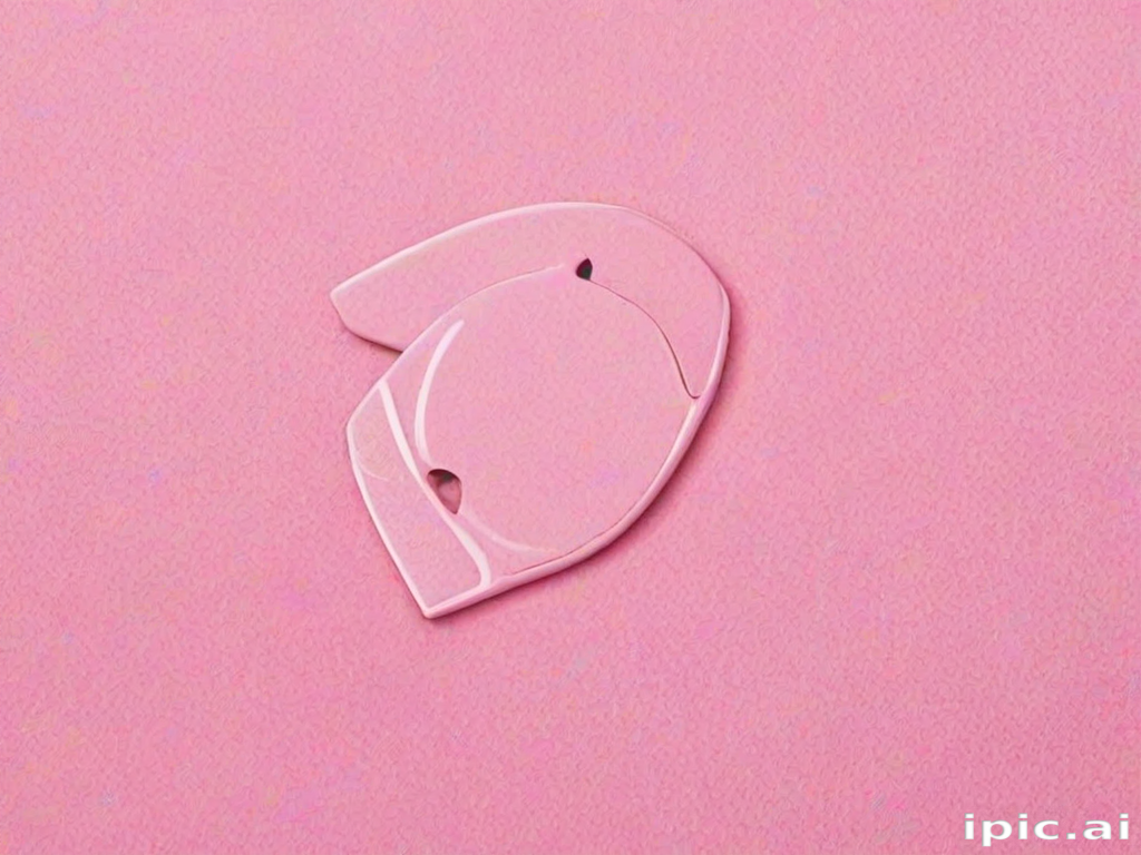 A Cute Pink Plastic Object on a Soft Pink Background Displaying ...